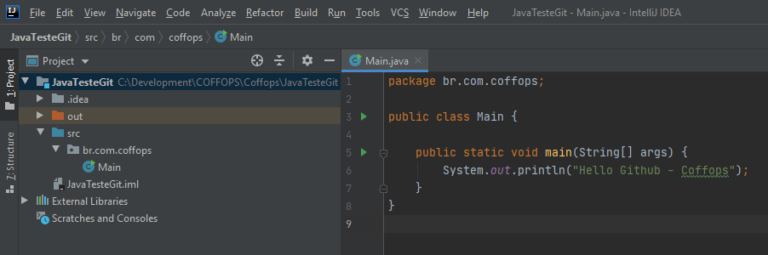 Compartilhar projeto no github utilizando o Intellij - Coffops Github ...