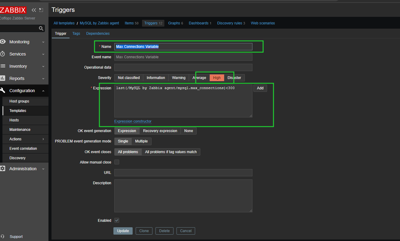 Como monitorar variáveis do MySQL com Zabbix - Coffops